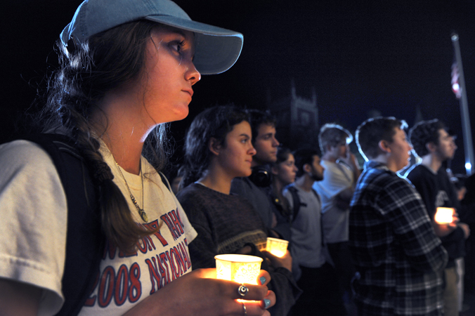 Students 'Take Back the Night' With Candlelight Walk | Bowdoin College
