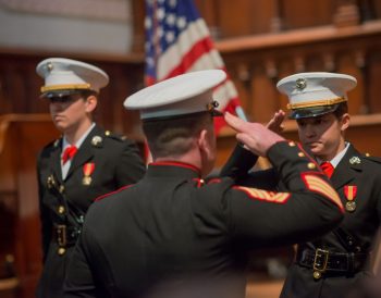 Two Seniors and a Graduate Commissioned as Marine Corps Officers ...
