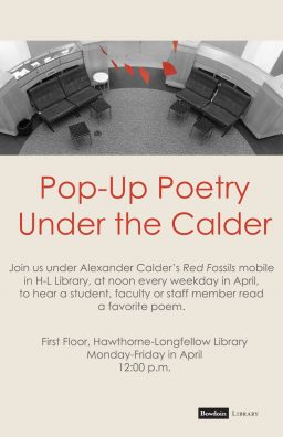 Poetry Pops Up in the Library Throughout April | Bowdoin College