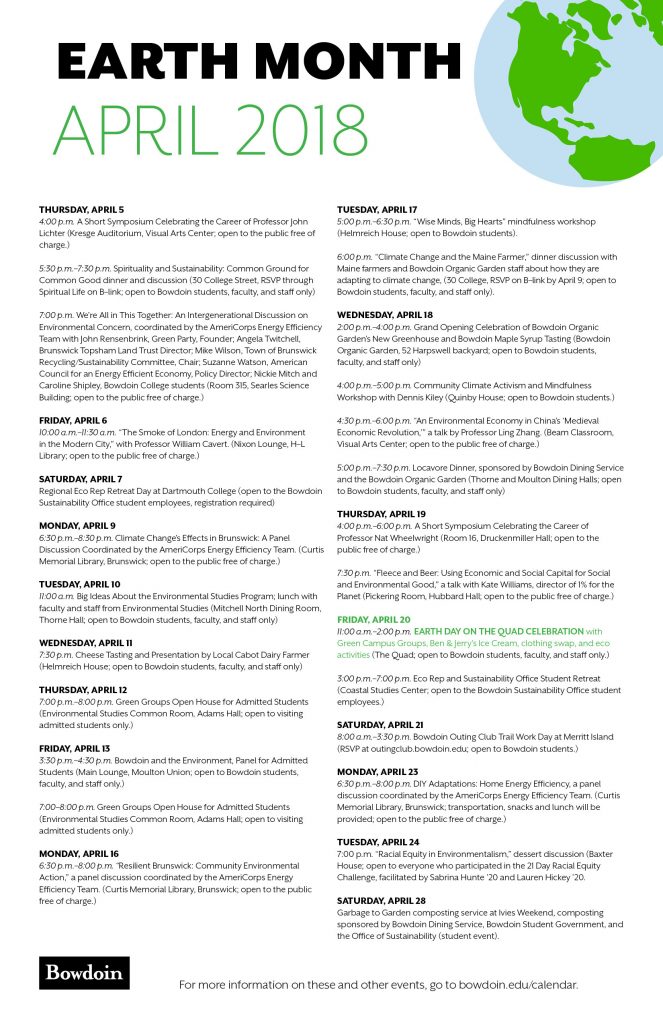 Earth Month at Bowdoin | Bowdoin College