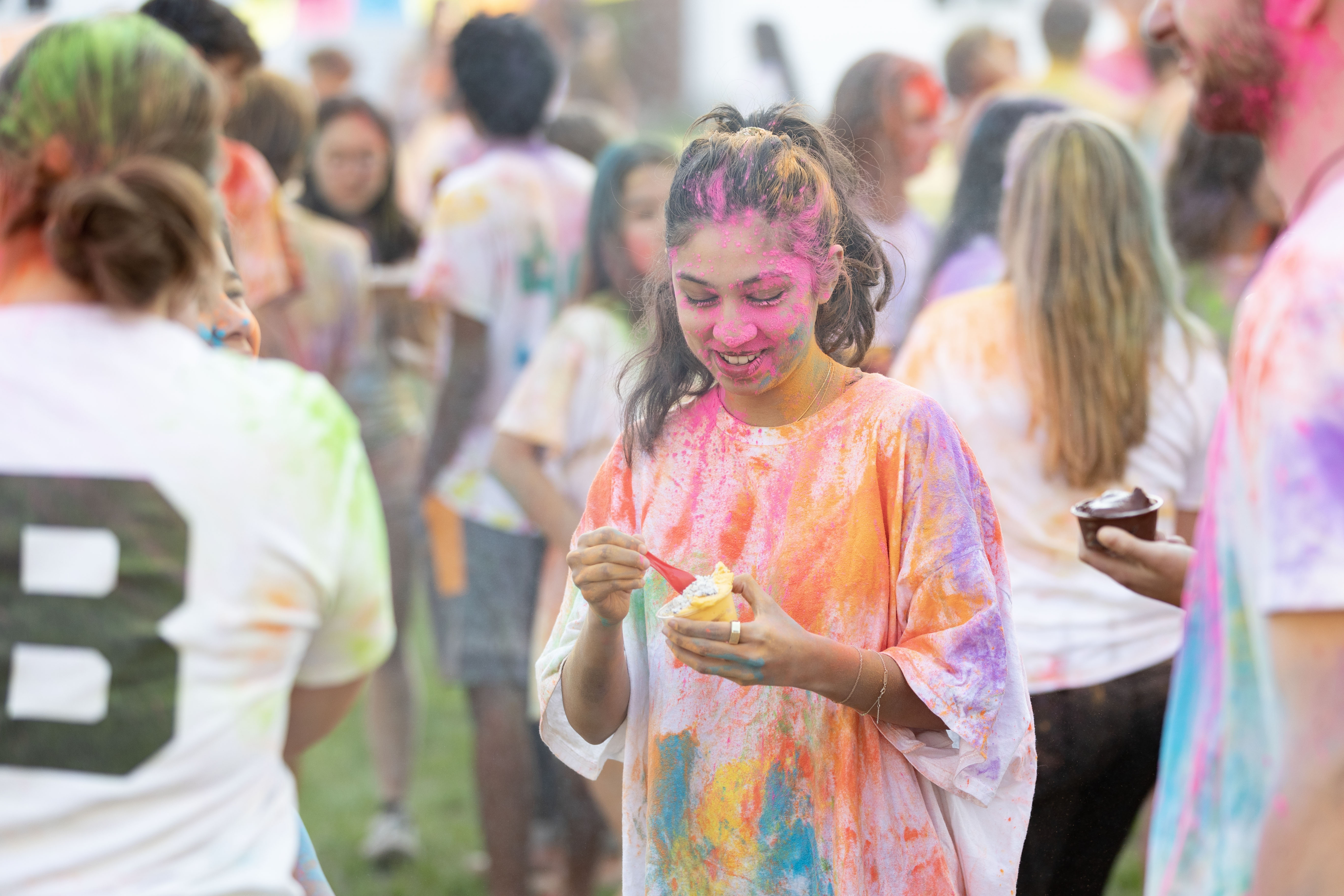 Showing Their Colors: Bowdoin Students Celebrate Holi | Bowdoin College