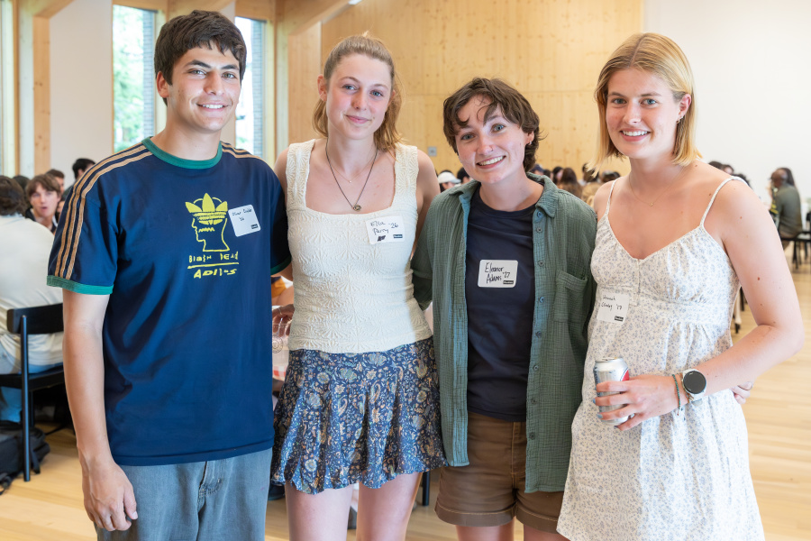 President’s Summer Cookout a Fun Gathering for Students Working on Campus | Bowdoin College