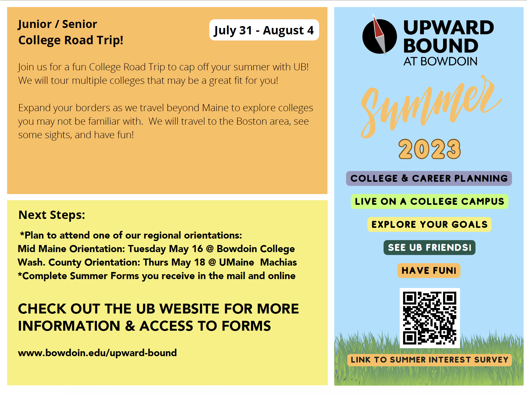 Summer Program Information | Bowdoin College